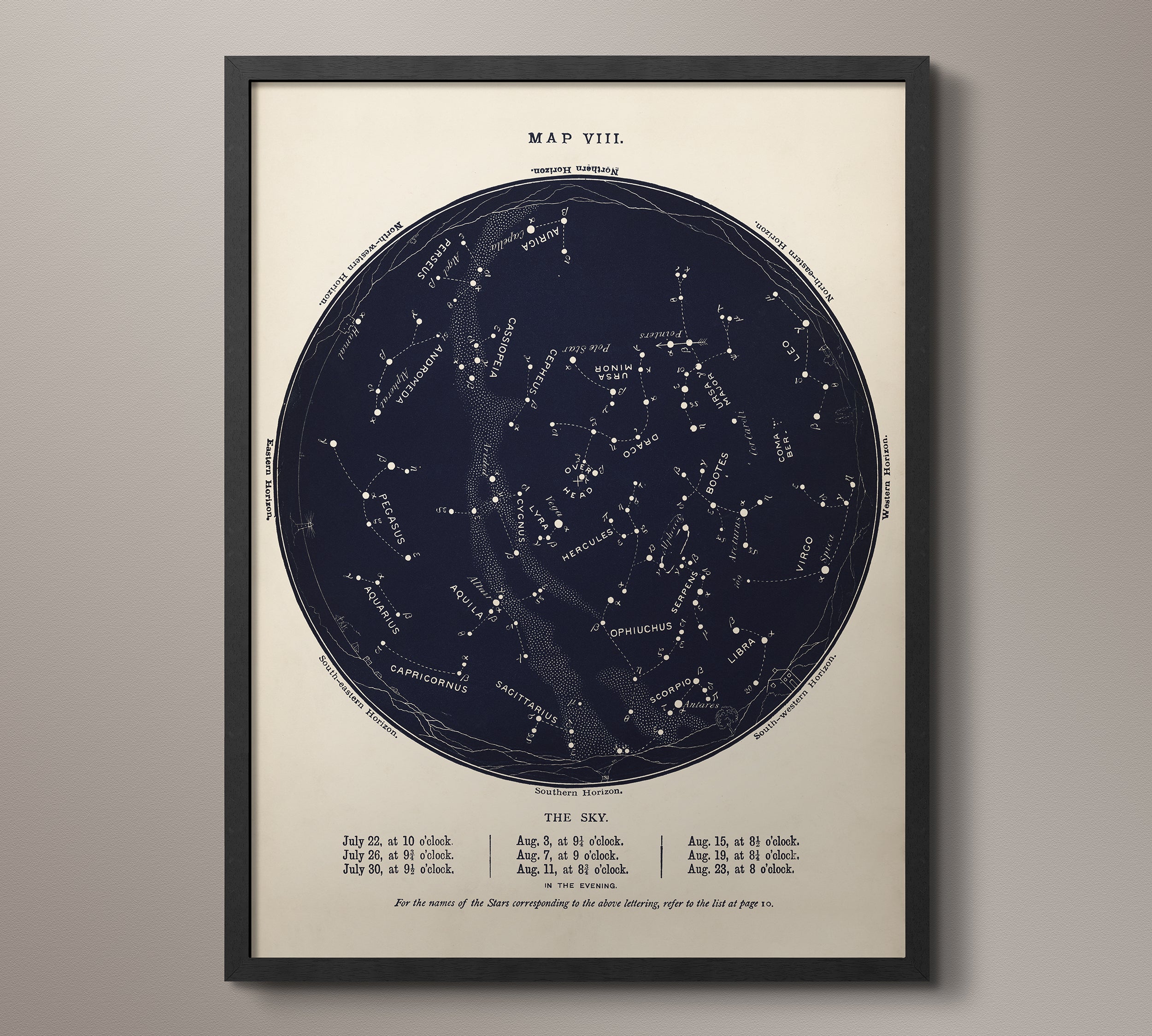 Night Sky Constellation Maps - 1 – Art Circa