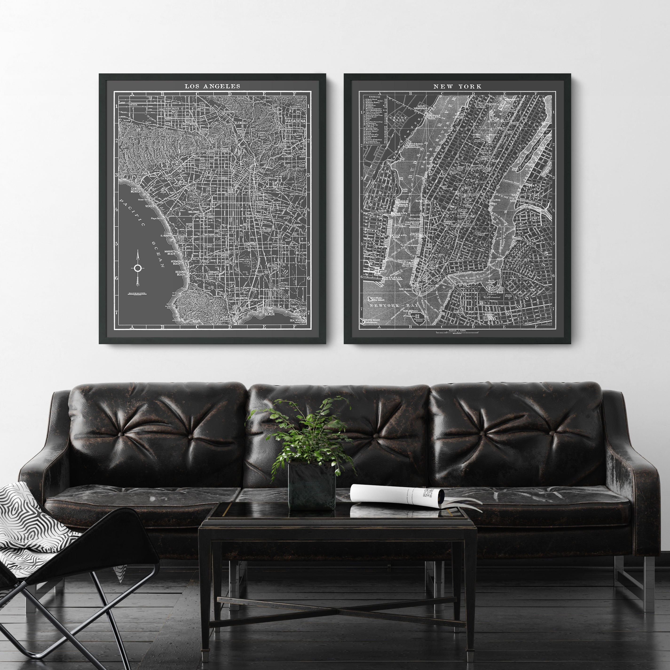 Monochromatic Map Collection – Art Circa