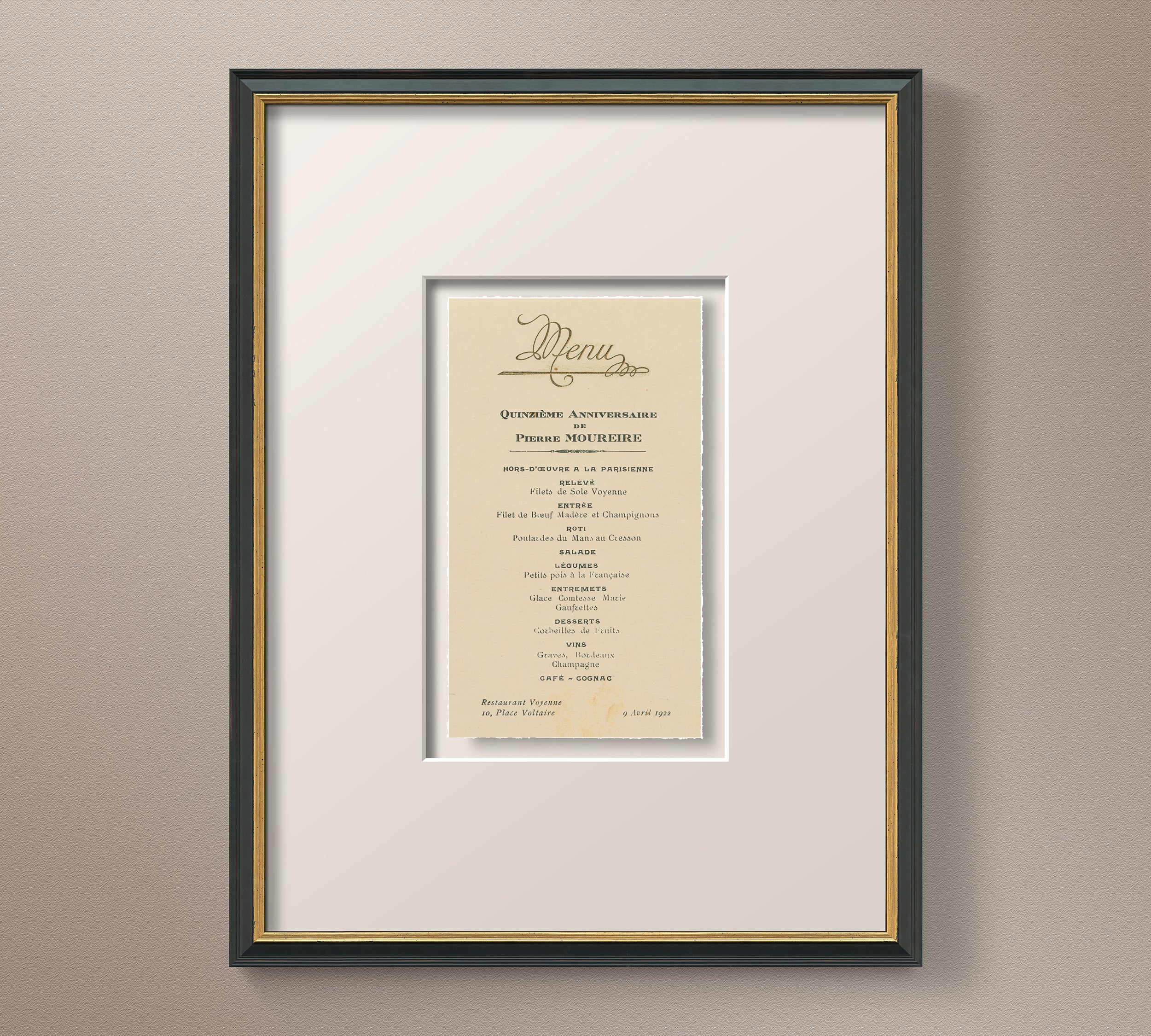 Vintage French Brasserie Menu 1 – Art Circa