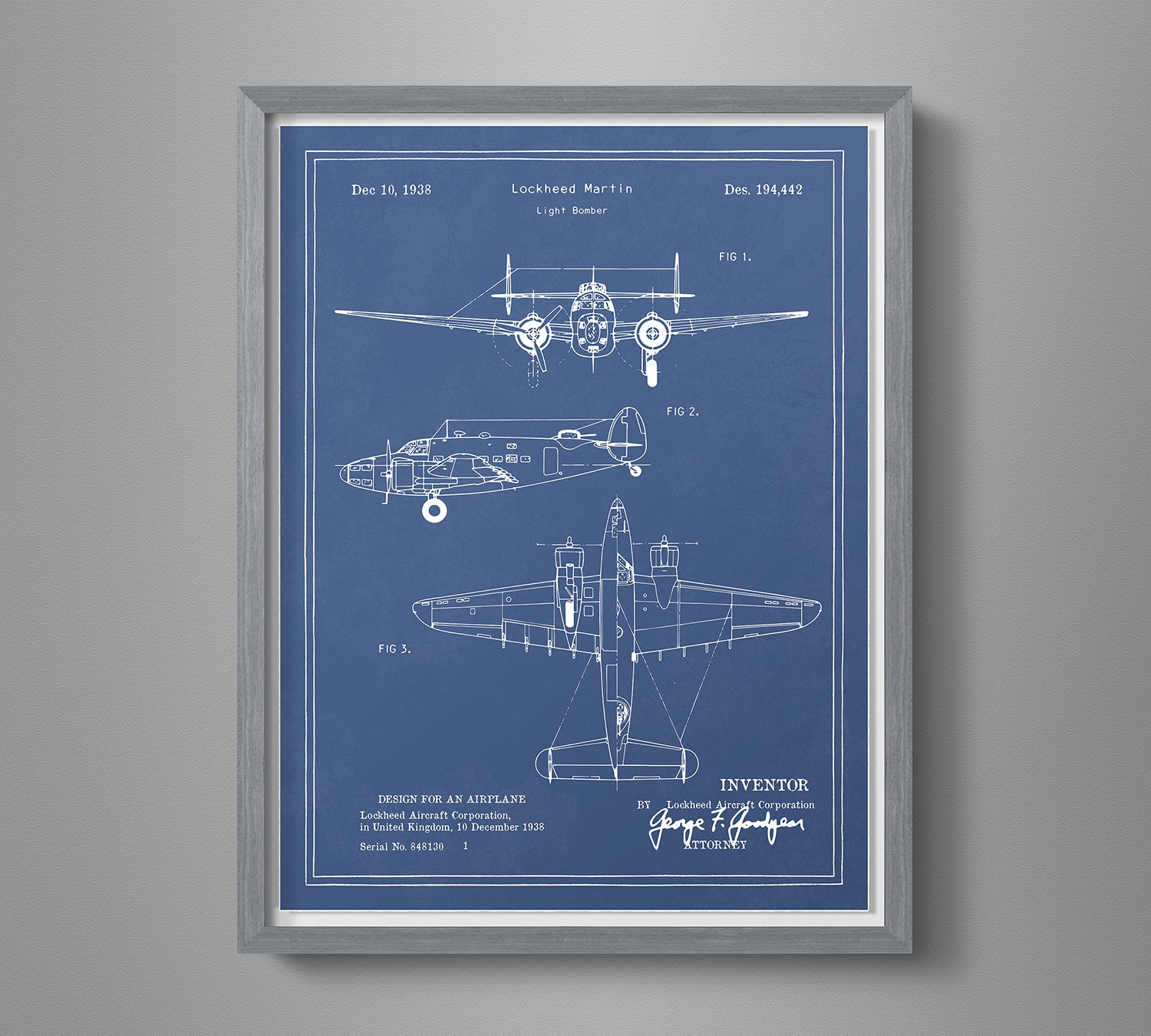 Vintage Airplane Blueprint Art - Hudson Bomber – Art Circa