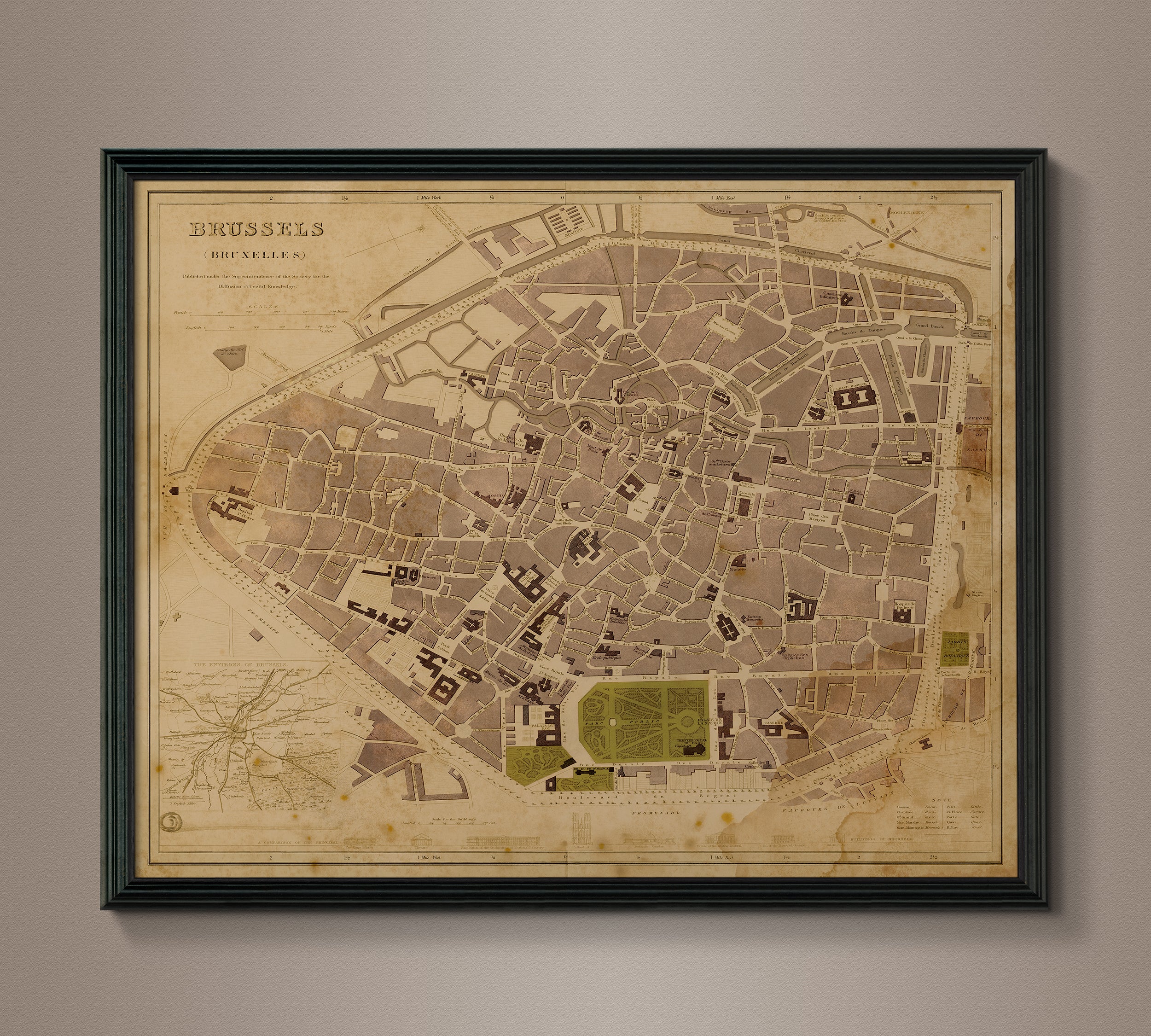 Circa 1890 Brussels Map – Art Circa