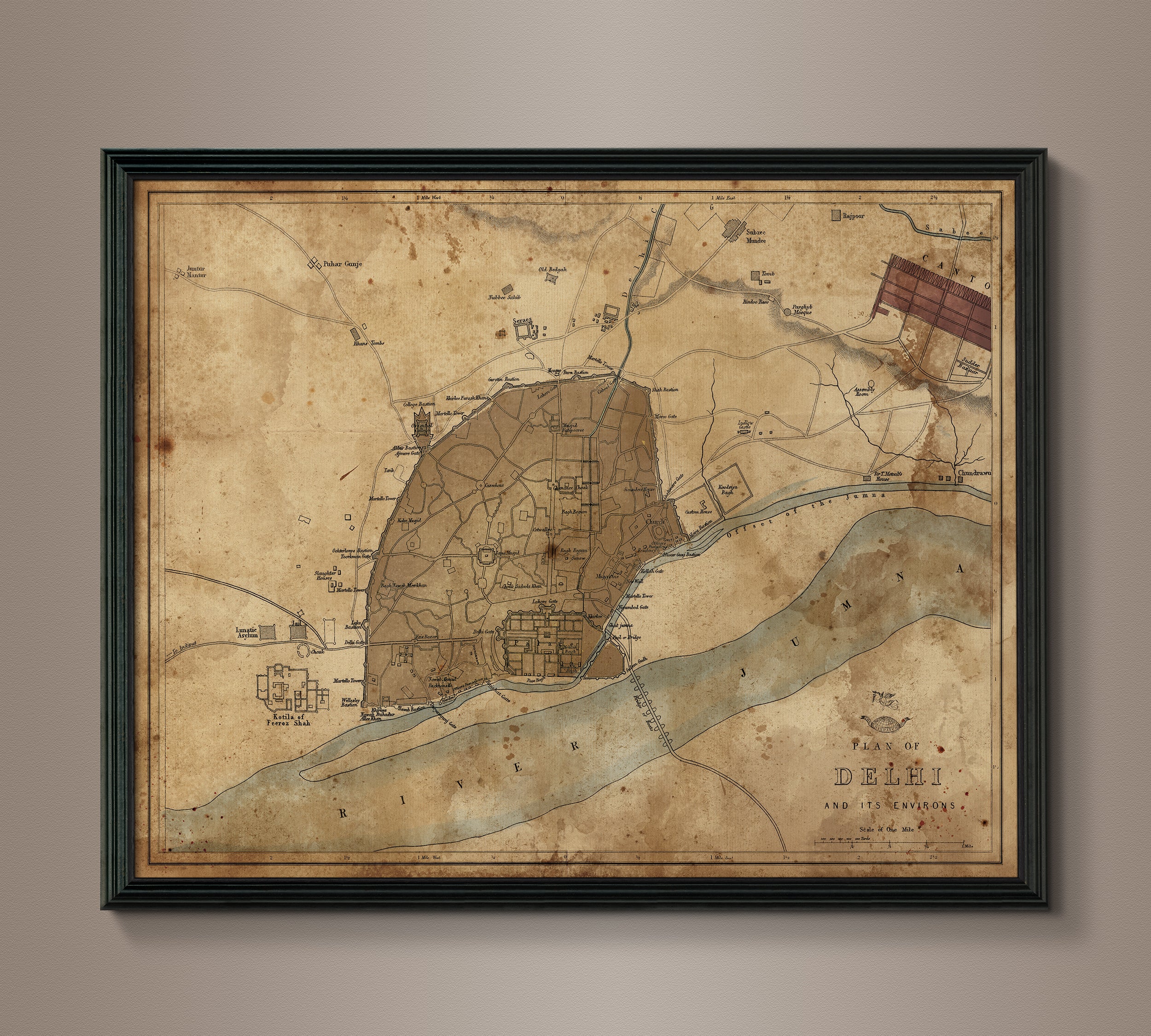 Circa 1857 Delhi Map – Art Circa