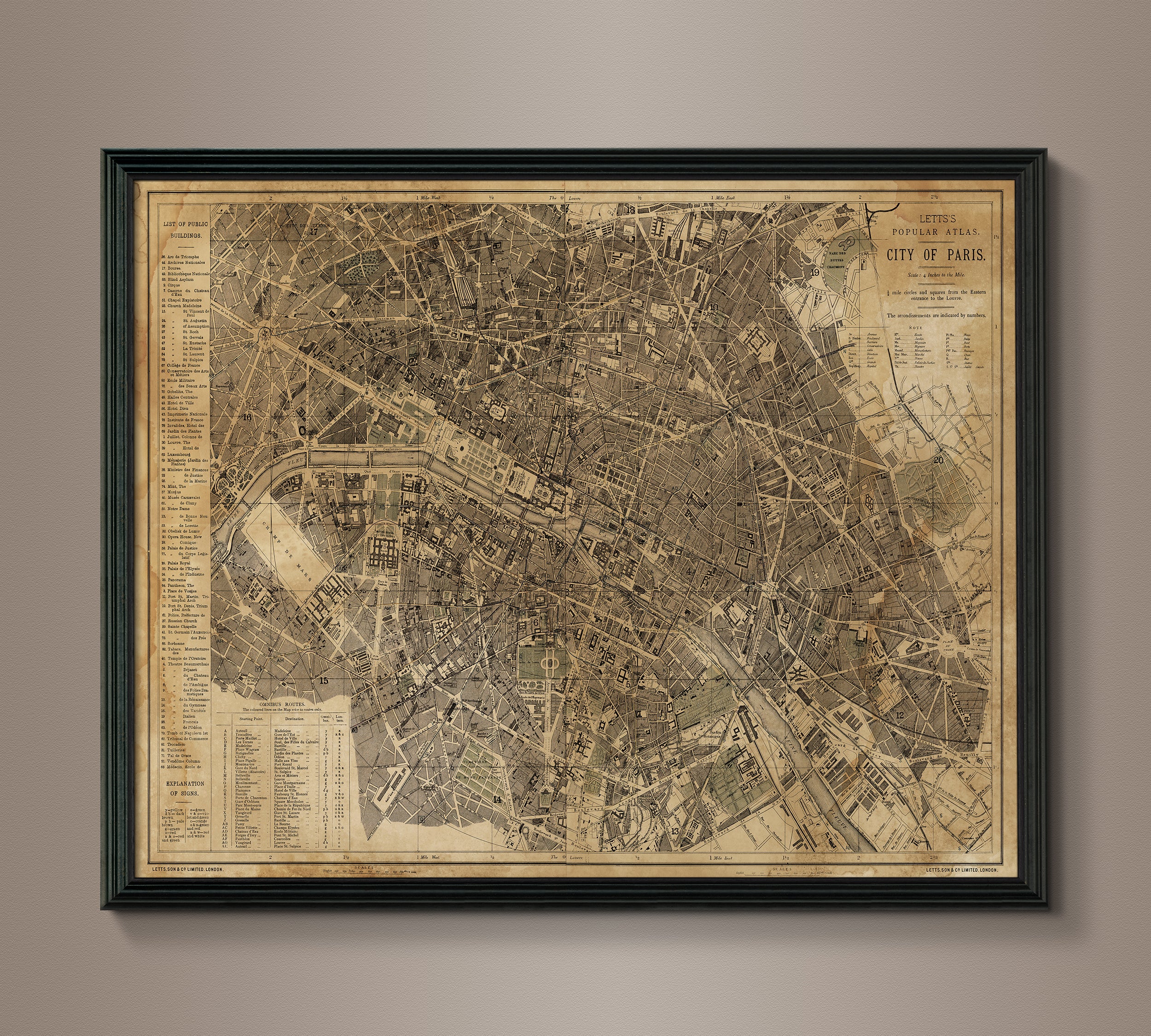 Circa 1883 Paris Map – Art Circa
