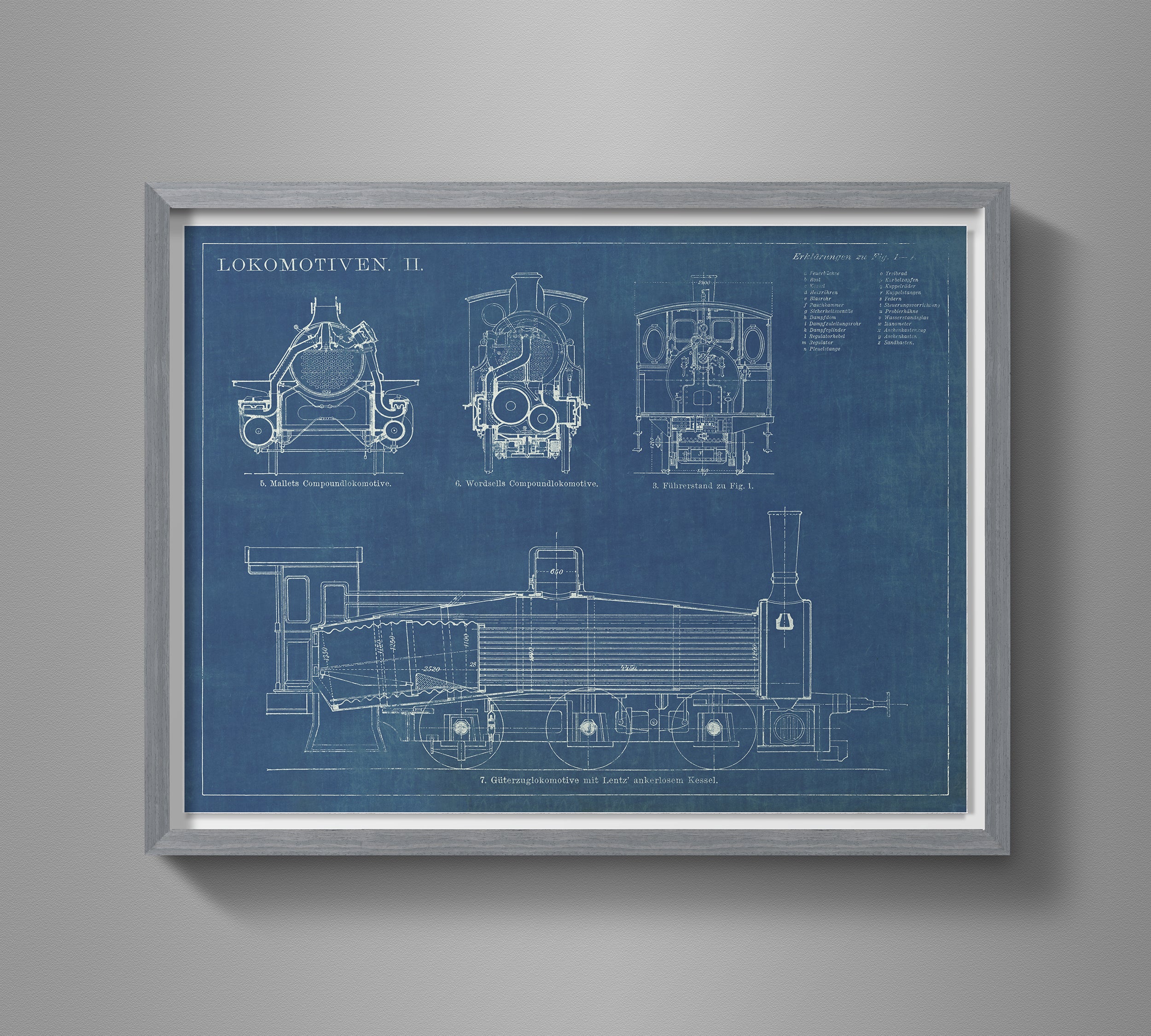 Vintage Train Blueprints - 2 – Art Circa