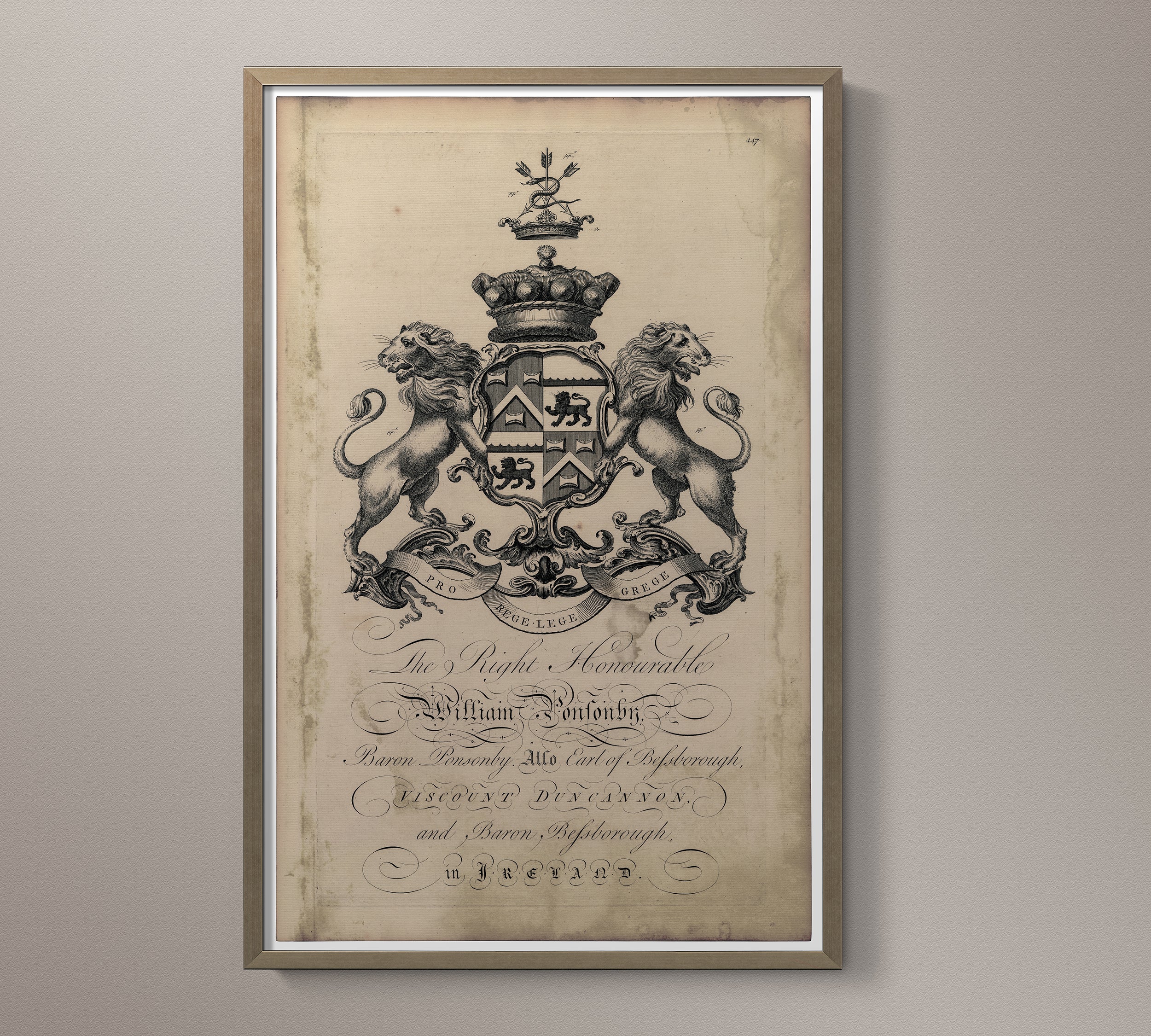 18th C. English Armorial Engraving - 8 – Art Circa