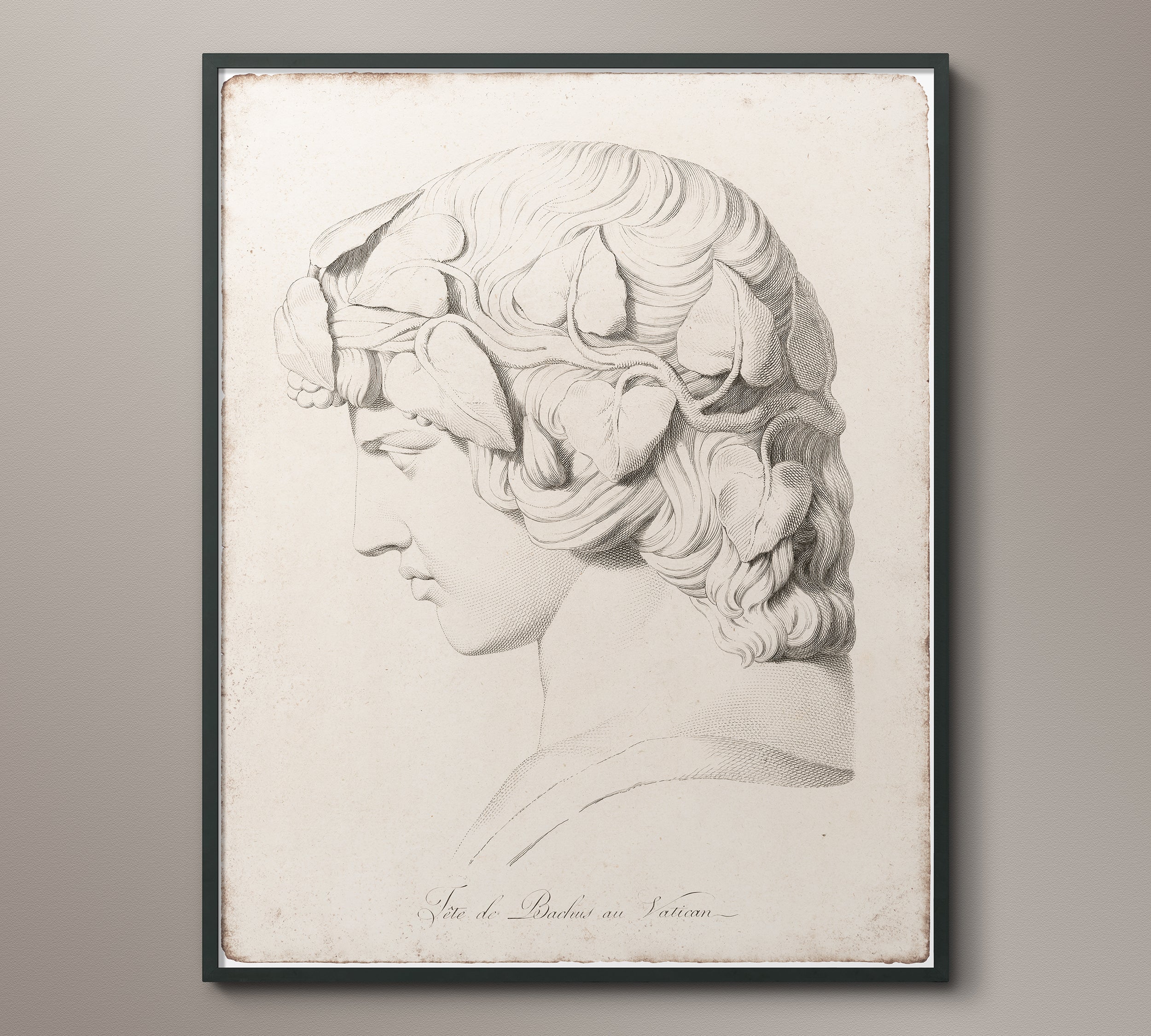 18th C. Engraving of Ancient Greek Sculpture - Print 2 – Art Circa