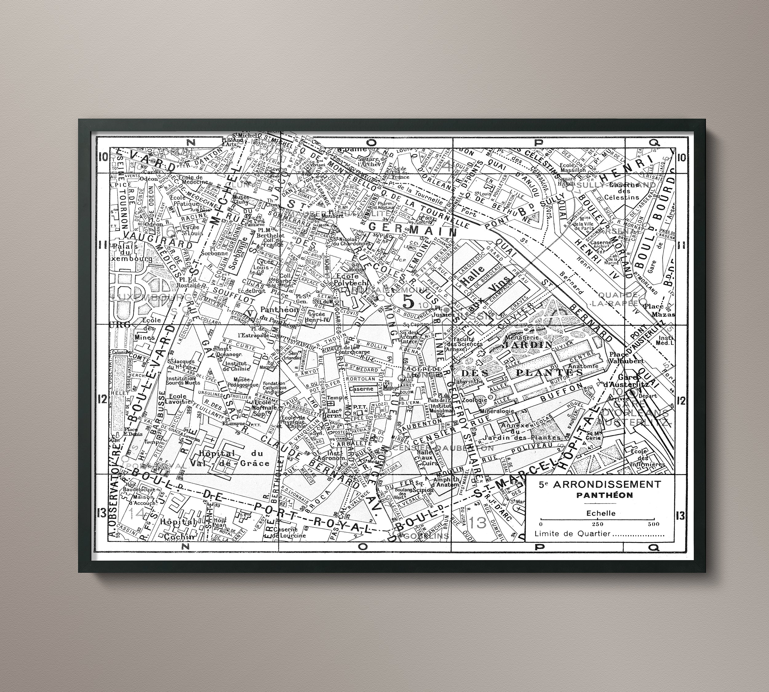Paris 5th Arrondissement Map - Panthéon – Art Circa
