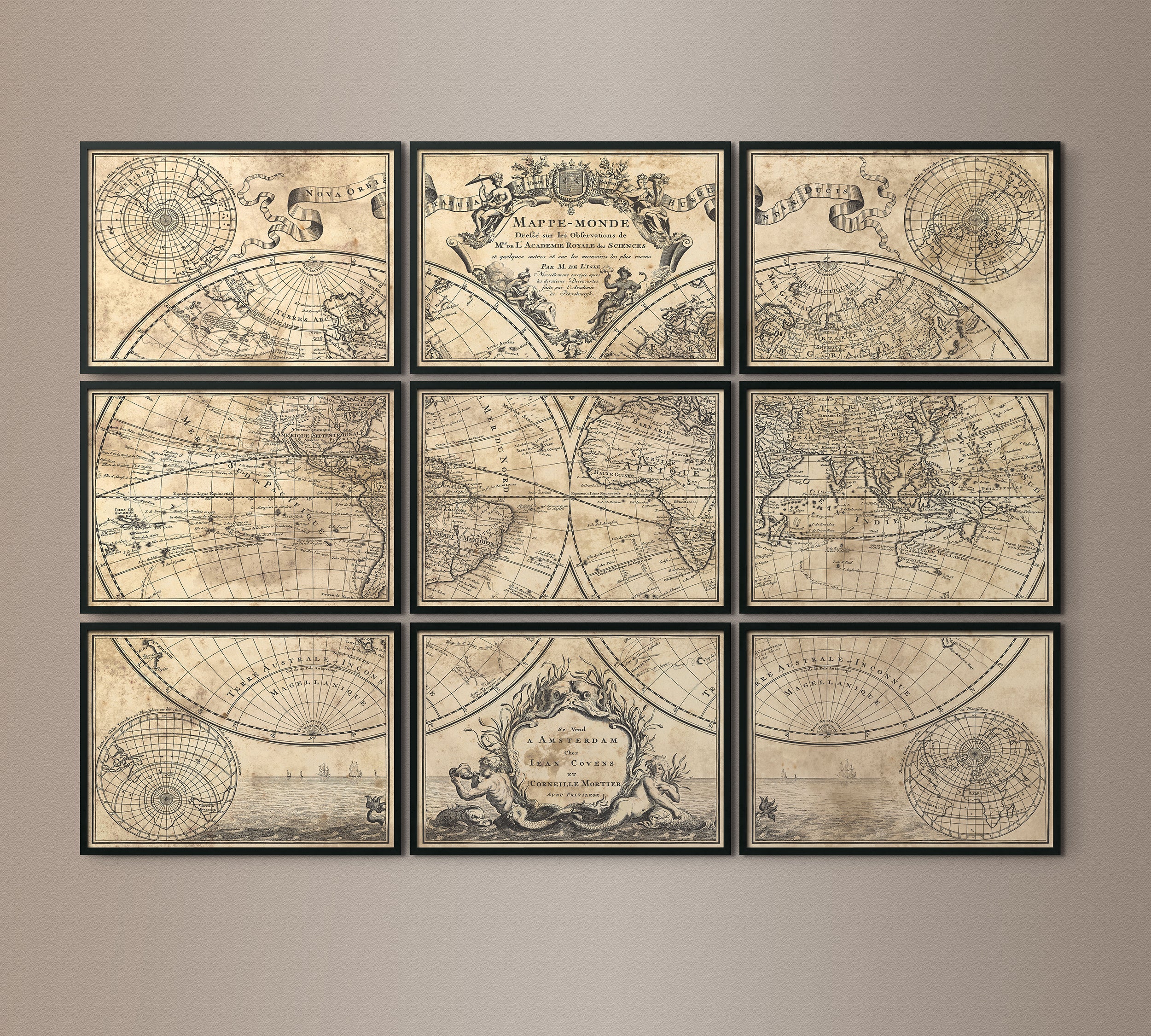 L’Isle’s 1720 World Map – Art Circa