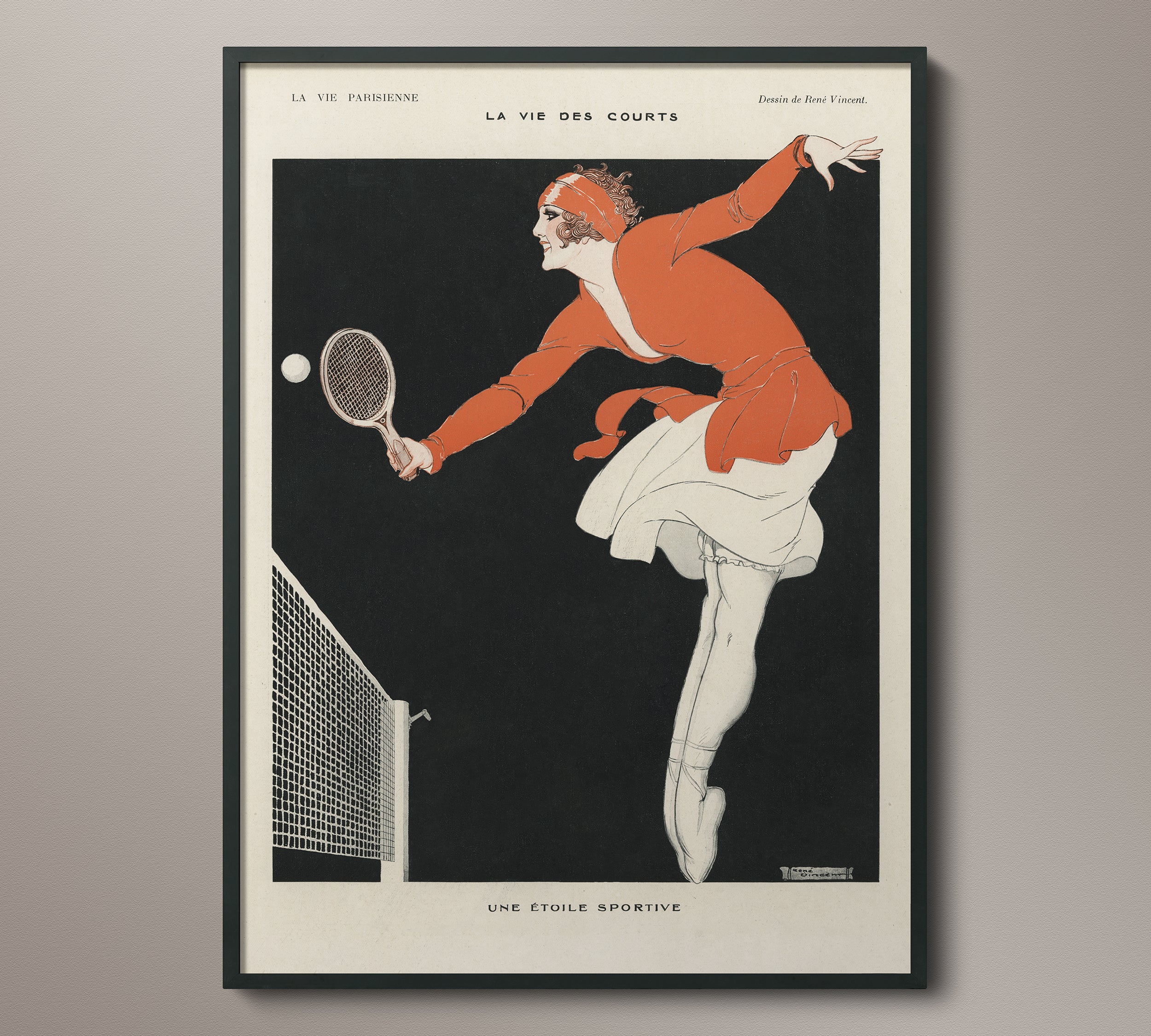 La Vie Parisienne Magazine Ad - Tennis – Art Circa